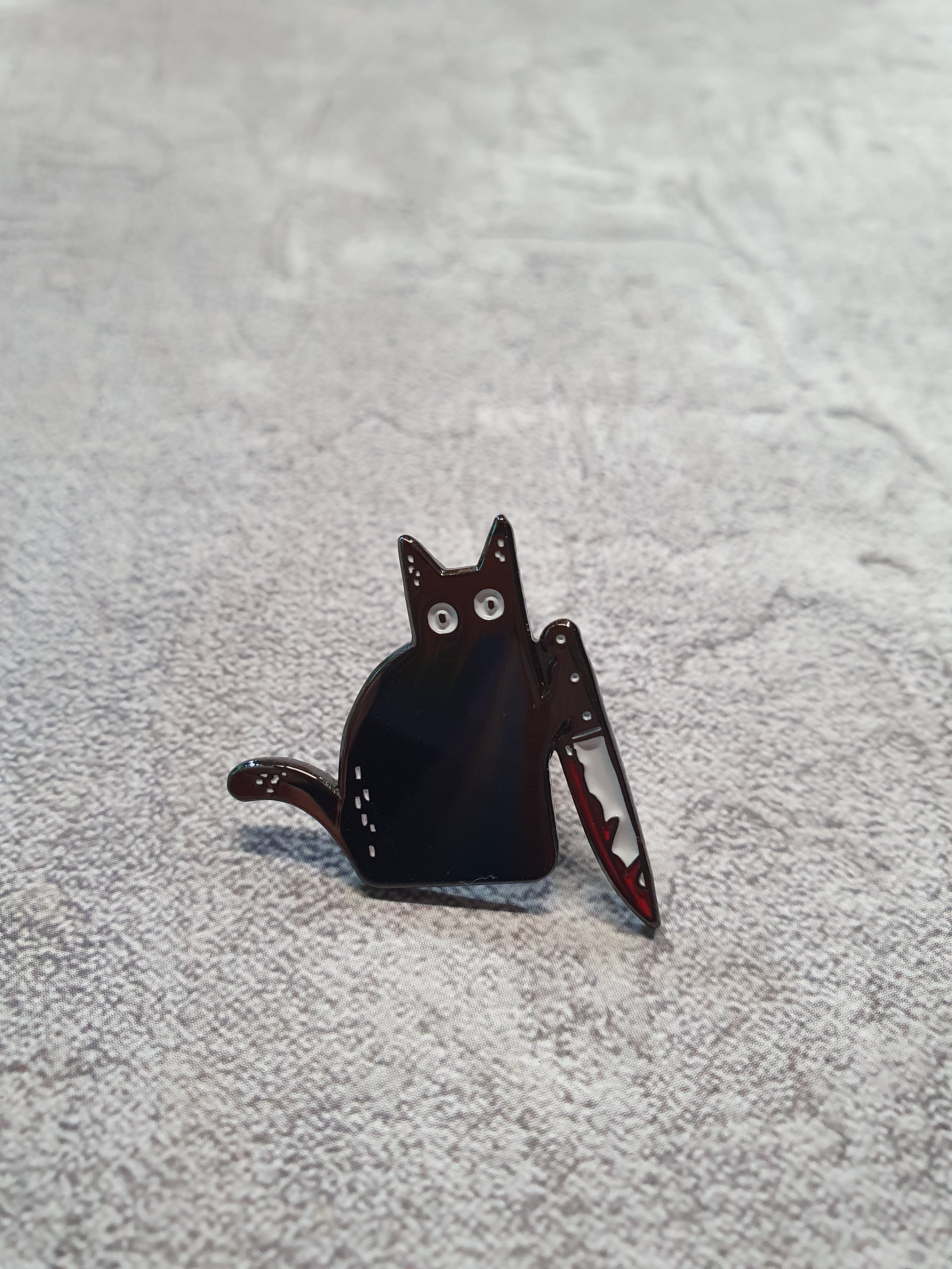 Stabby Cat pin – Charlie and James